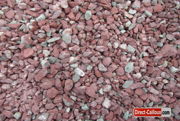 Gravillon Concassé Rouge, Cailloux Rouge Equivalent Schiste Rouge